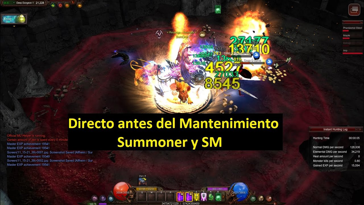 SUMMONER Wizard - SM - Mu Online Alfheim - YouTube