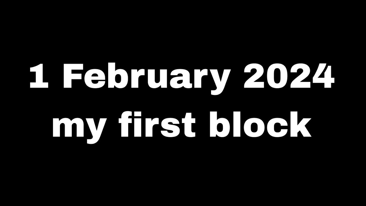my first block - YouTube