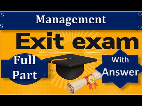 Management exit exam questions with answer - full part - YouTube