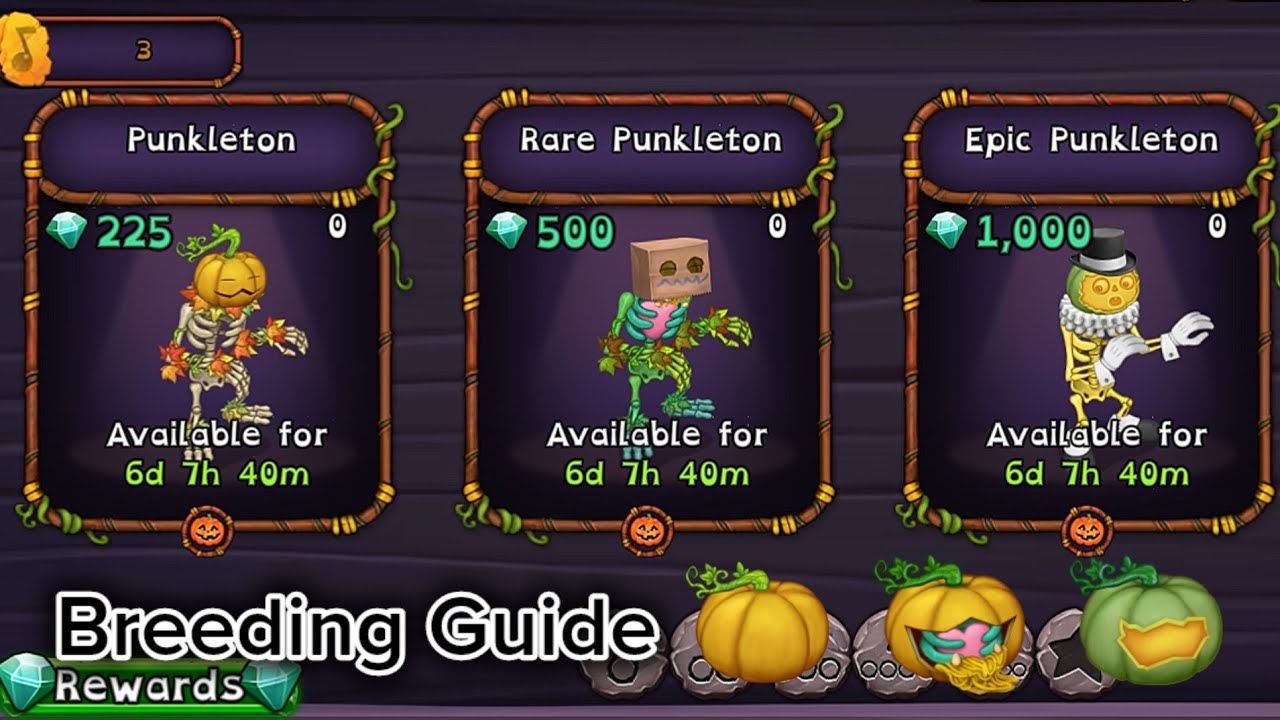 How to breed Punkleton and Rare/Epic Punkleton - My Singing Monsters ...