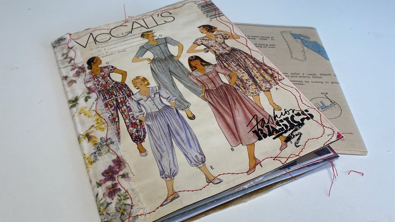 EASY Vintage sewing junk journal tutorial - YouTube