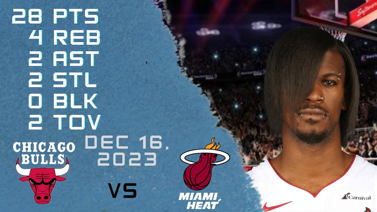 Jimmy Butler player Highlights HEAT vs BULLS NBA Regular season game 16 ...