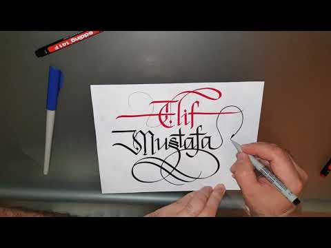 Kaligrafi, calligraphy, Kalligraphie, handmade, handschrift, el yazisi, Elif & Mustafa