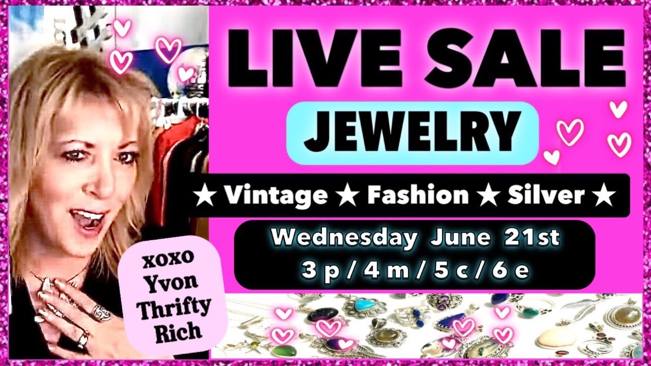 Wednesdays🔹 LIVE JEWELRY SALE 🔹Vintage🔹Fashion🔹Silver - YouTube