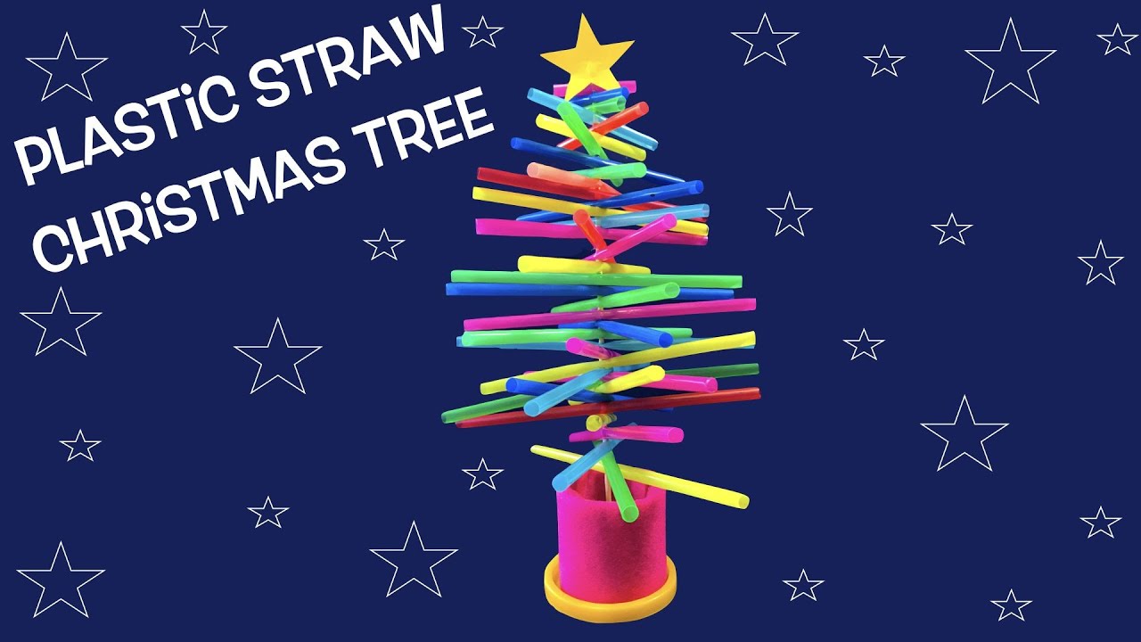 How to Make a Plastic Straw Christmas Tree - YouTube