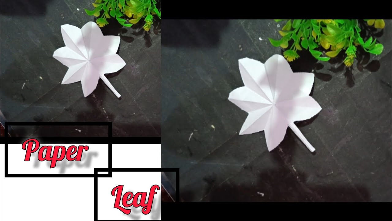 DIY paper craft/3D paper leaf/paper leaf - YouTube