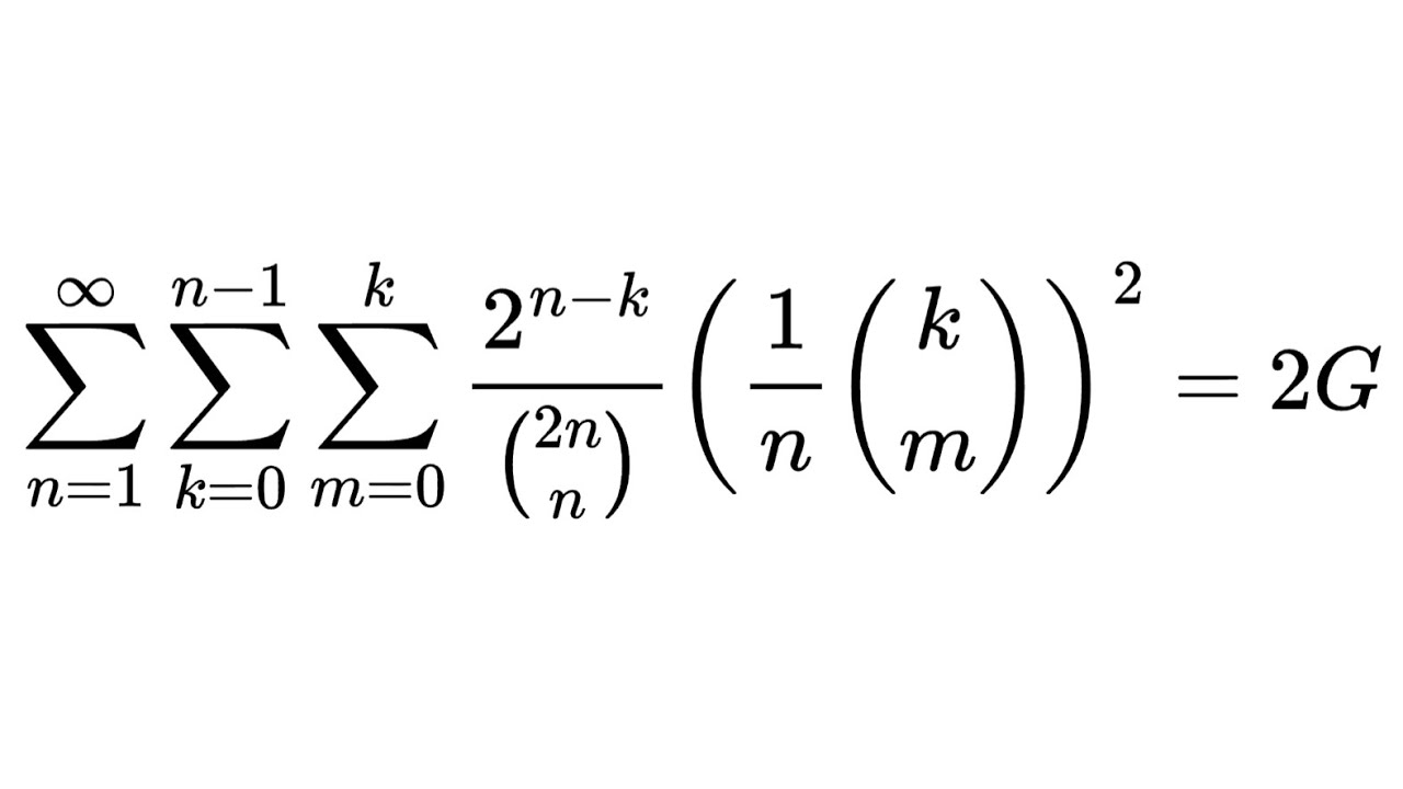 🔥A Stunning Infinite Series Identity Involving Central Binomial ...
