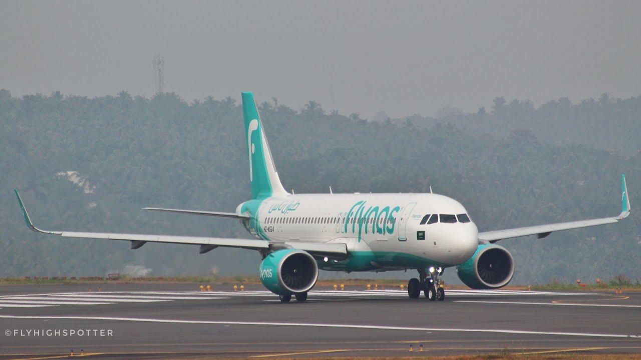 Flynas [Airbus A320Neo] Takeoff From Calicut Int'l Airport | HD - YouTube