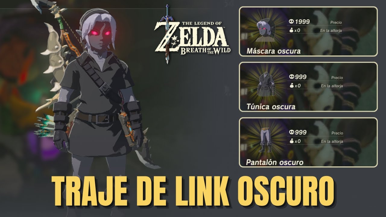 COMO CONSEGUIR TRAJE DE LINK OSCURO en Zelda Breath of the Wild - Guia ...