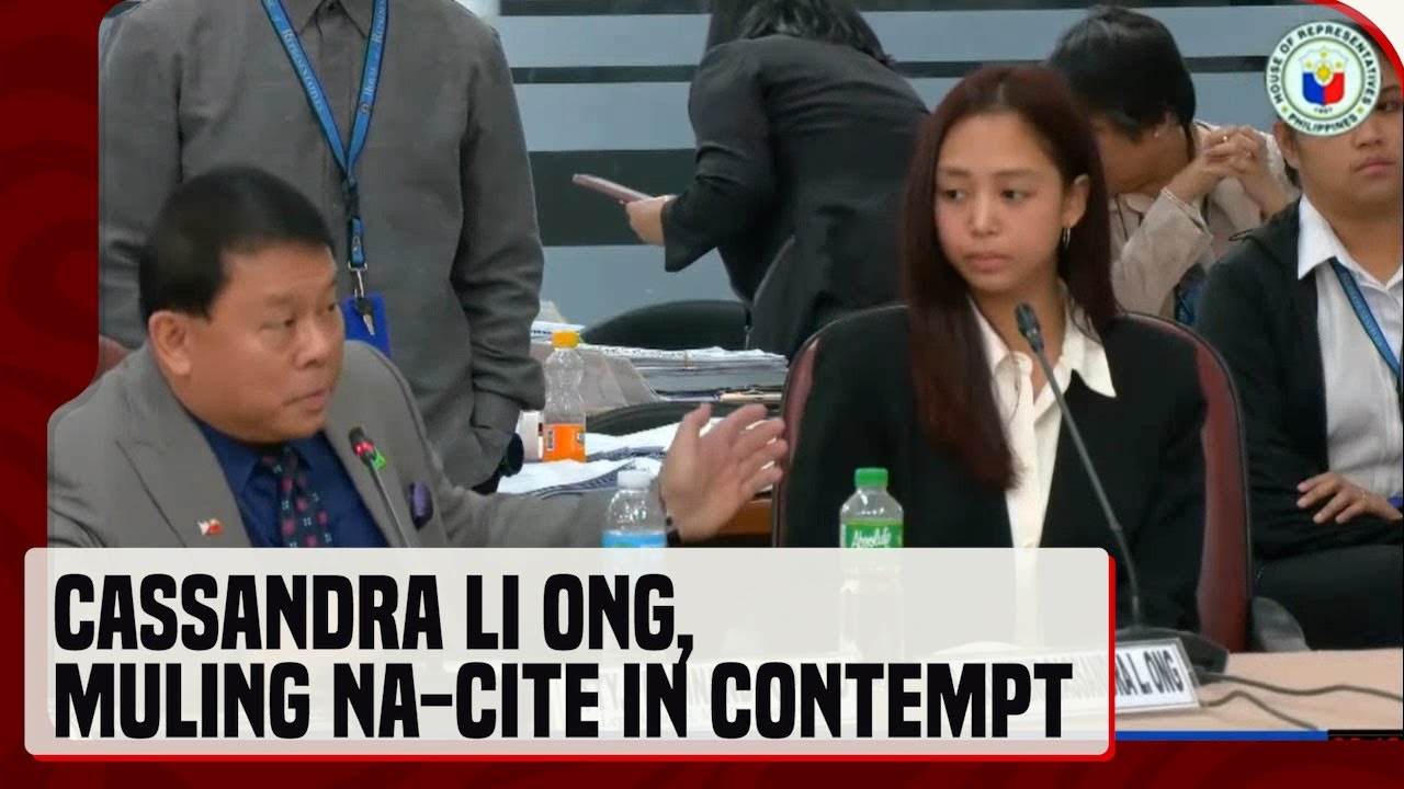 Cassandra Li Ong, ipina-cite in contempt ng House quad committee - YouTube