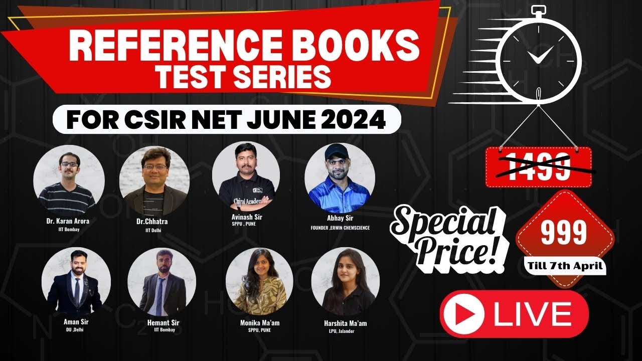 Reference Books Test Series for CSIR NET June 2024 | CSIR NET Chemistry ...