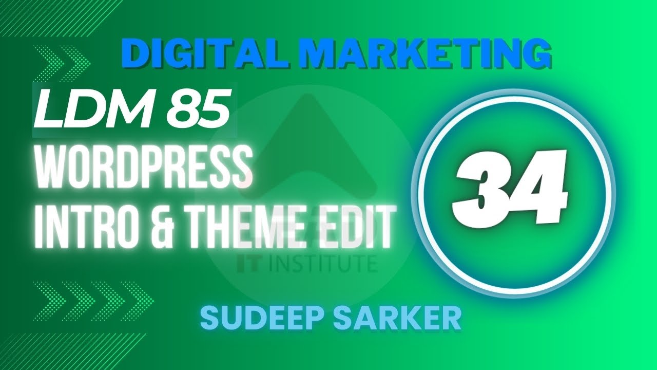 WordPress Intro and Theme Edit Class 34 - YouTube