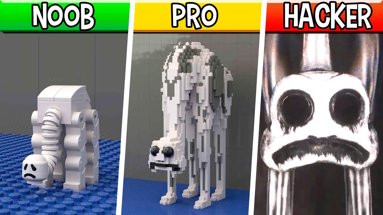LEGO Monster Giraffe : Noob, Pro, HACKER! / (ZOONOMALY) - YouTube
