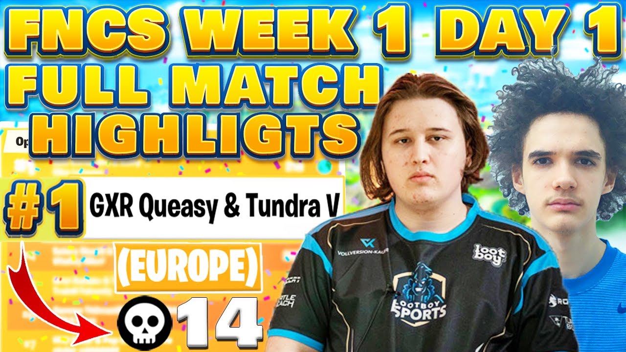 🤯QUEASY & VENO Place 1ST in FNCS WEEK 1 - DAY 1 - EU 🏆 14 KILLS | MATCH ...