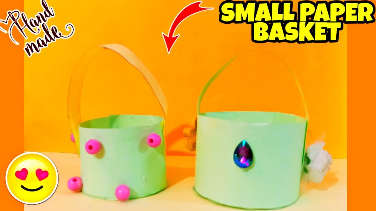Small Paper Basket - HANDMADE Craft (Very Easy) - YouTube