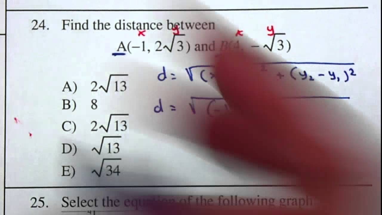 P17 Trig Unit 4 - Distance Formula - YouTube