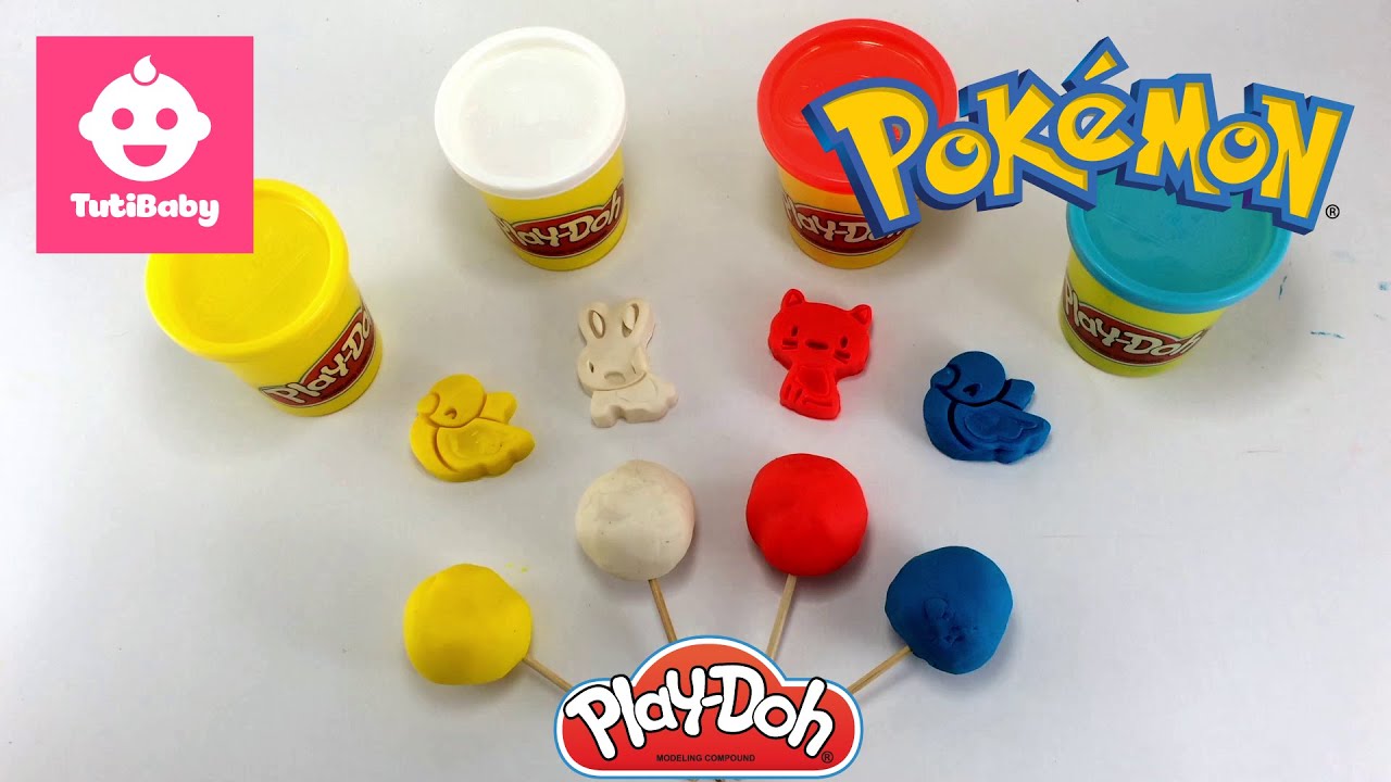 Play Doh Toys - Pokemon Surprise Eggs Unboxing 4 Color - 4K - TutiBaby ...
