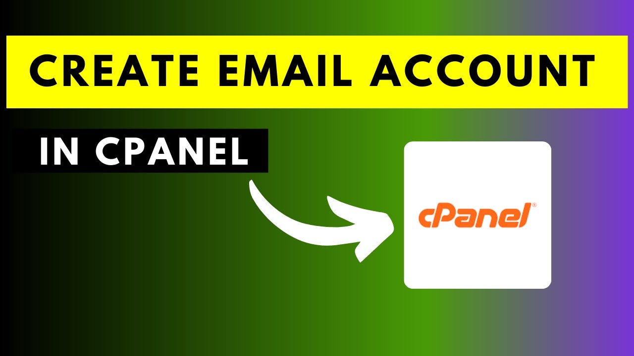 How to Create an Email Account in Cpanel - YouTube