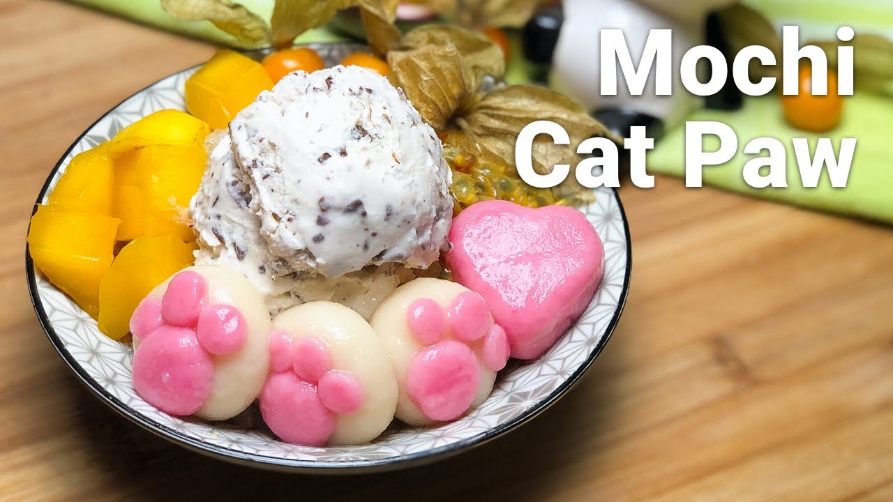 DIY Mochi - Cute springy cat paw mochi with me! No steaming, no ...