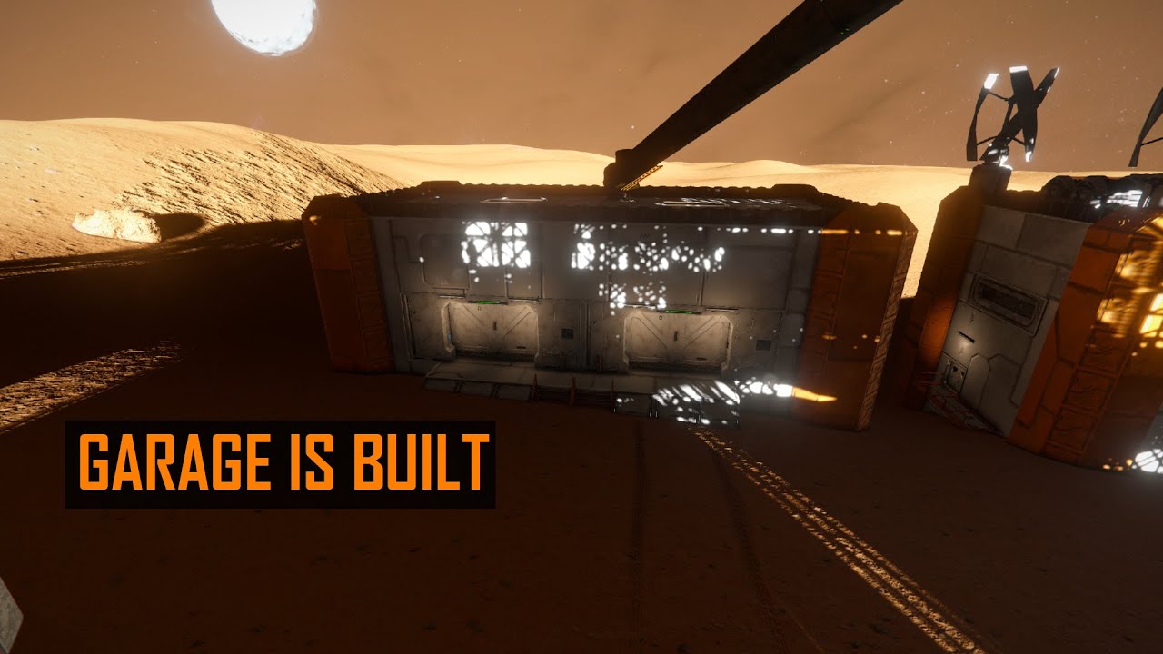 Building a garage for my rover | Space Engineers Mars Survival Ep. 08 ...