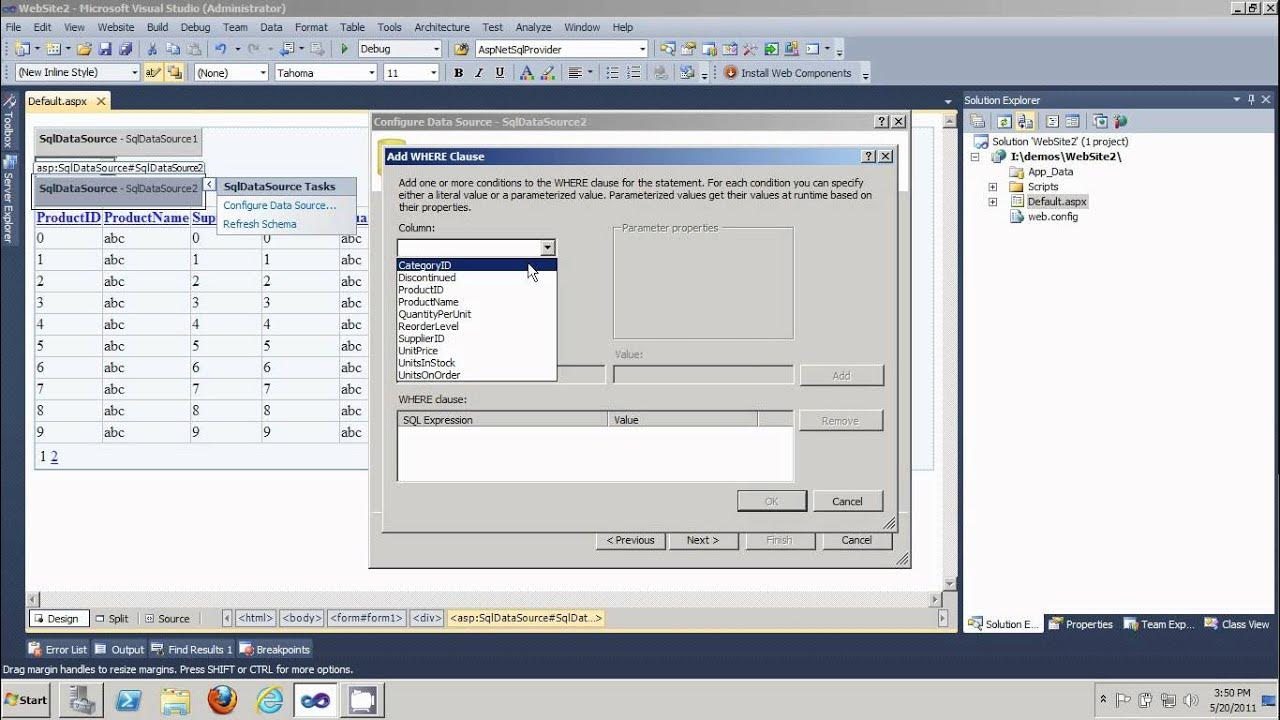 ASP.NET in Two Minutes or Less: Use DropDownList to Control GridView ...
