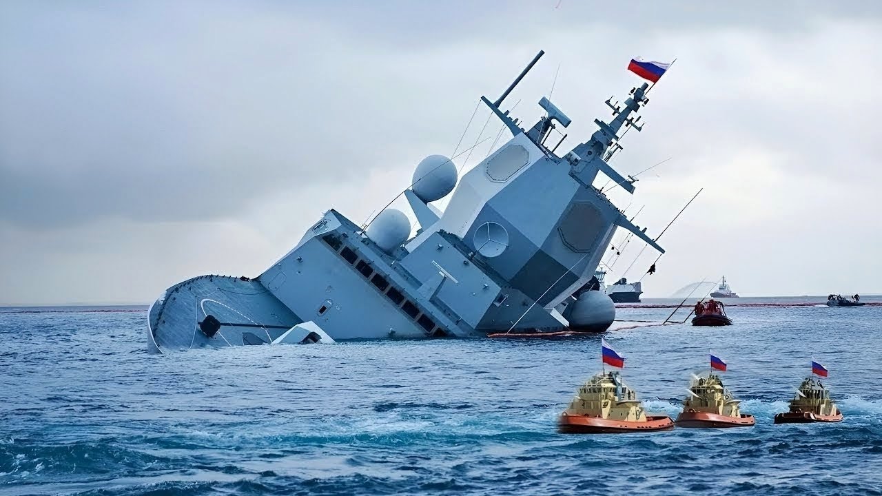 5 minutes ago! Ukrainian attack sinks Russia's largest warship in ...