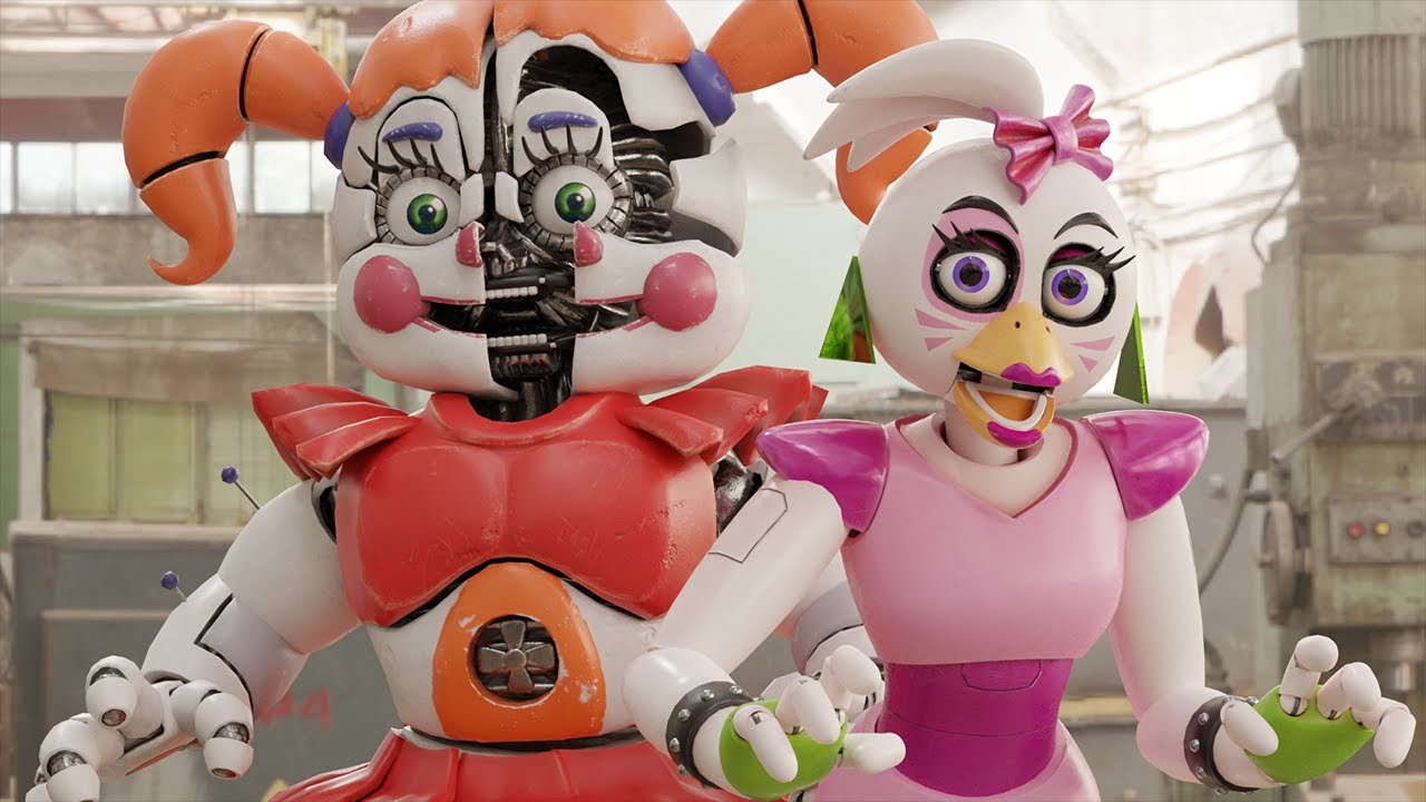 FNAF NA VIDA REAL! ANIMATRONICS ASSUSTADORES! Glamrock Chica e Circus ...