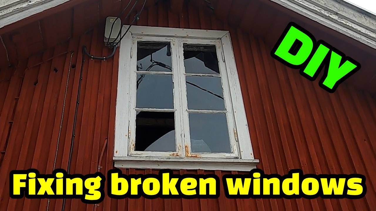 Fixing broken windows by reusing old glass #diy - YouTube