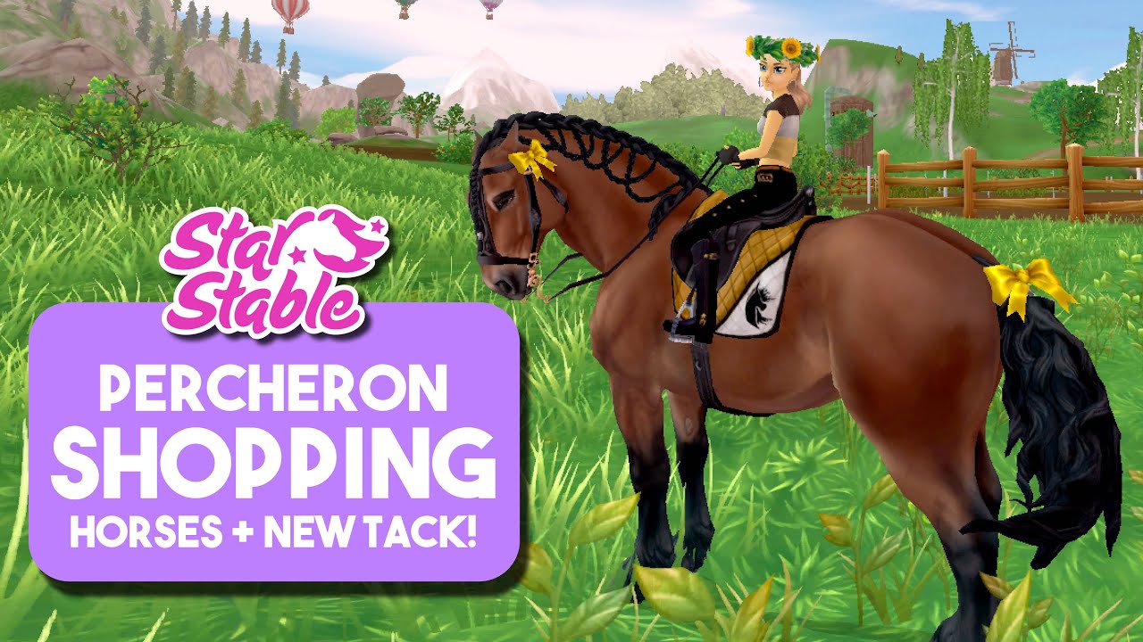 Star Stable Percheron shopping | Percheron tack and gait - YouTube