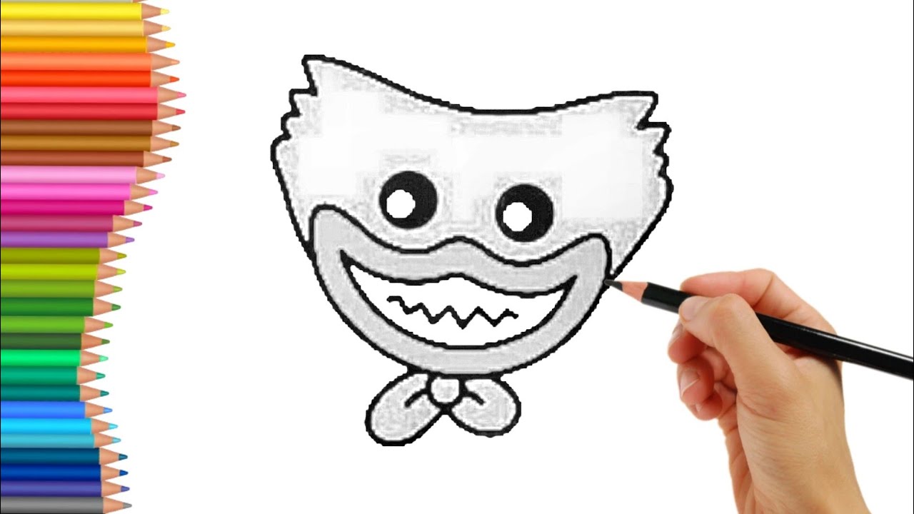 Huggy Wuggy drawing, painting colour for kids, toodles ideas for kids ...