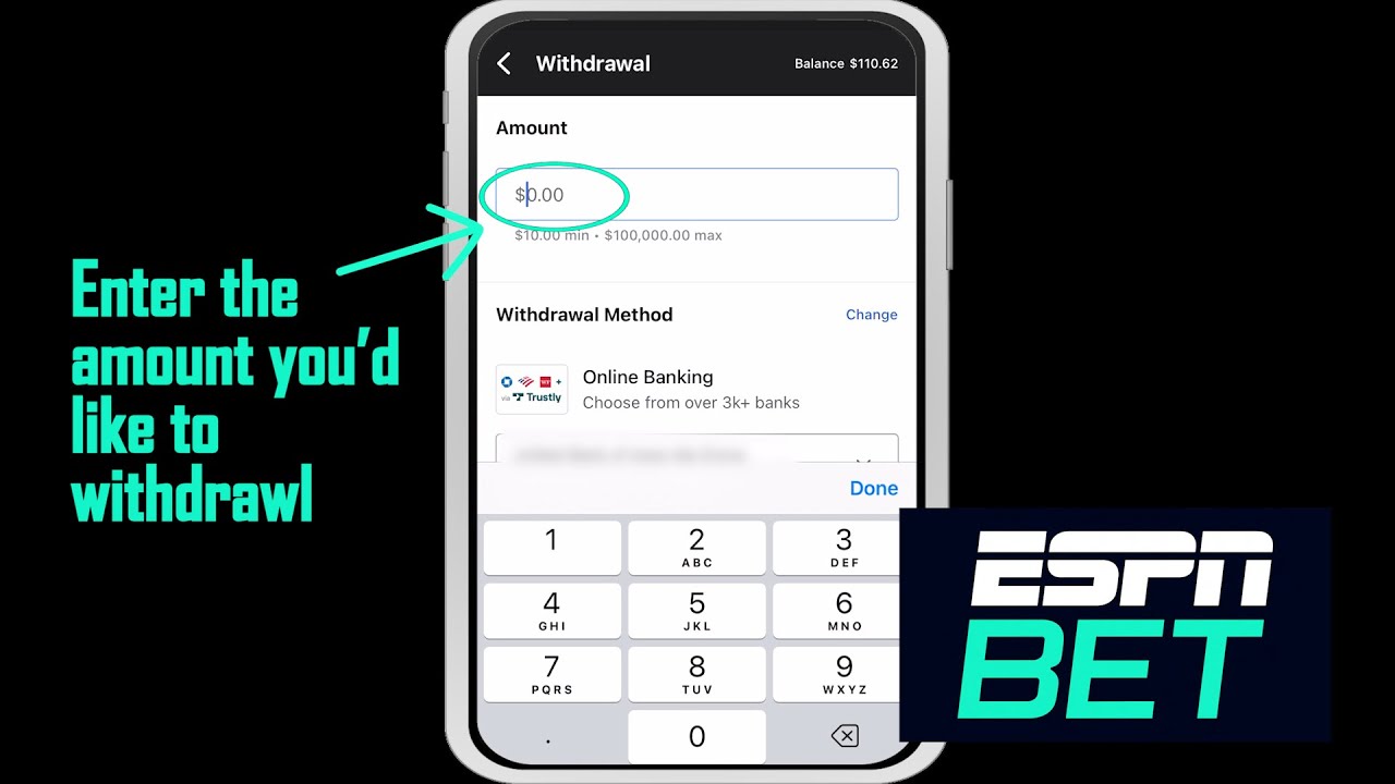 How to make a withdrawal/transfer money OUT of the ESPN BET Sportsbook ...