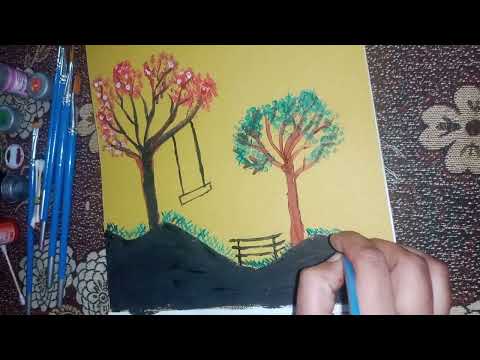 My Fast Time painting! Beautiful scenery painting || Acrylic painting ...