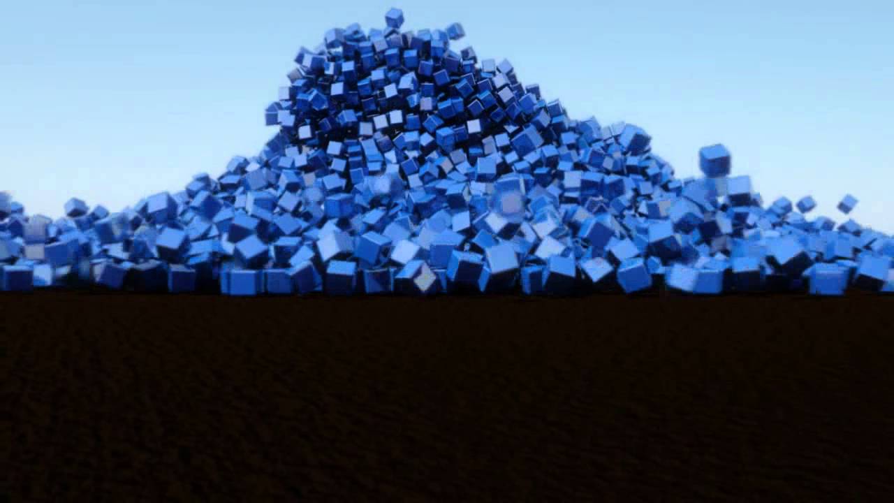 Dynamica Bullet Dynamics Simulation with 8000 Cubes and Autodesk Maya ...