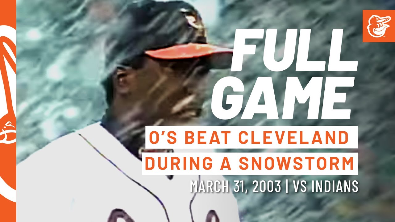 The Snow Game ️ Indians at Orioles: FULL Game - YouTube