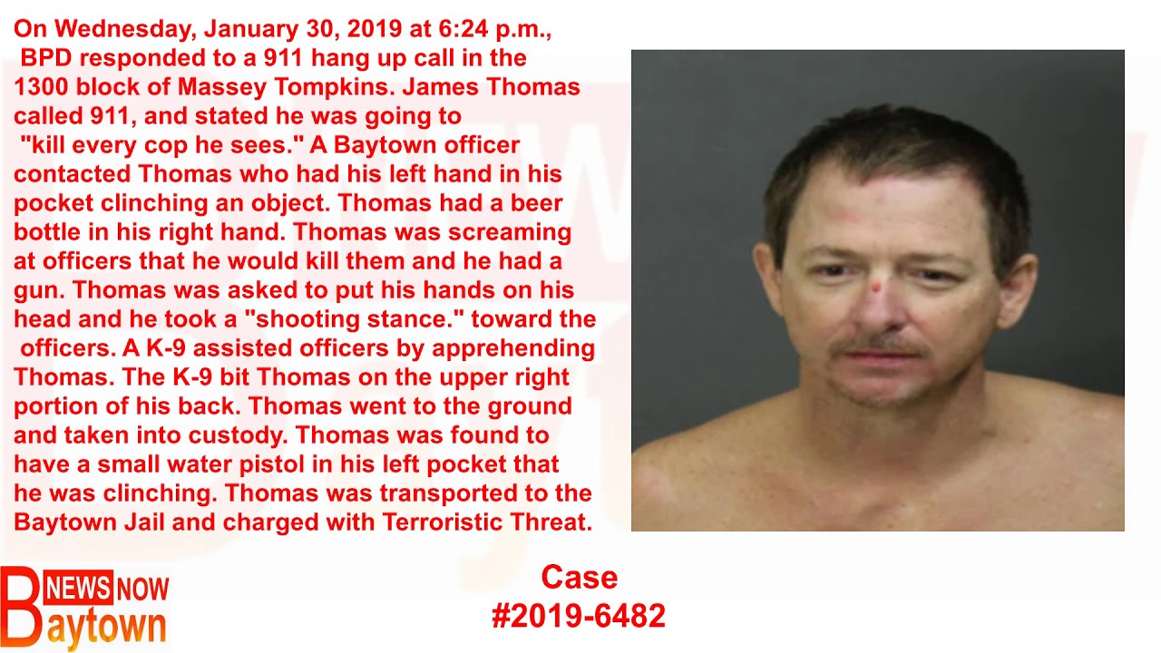 Thomas arrested for a terroristic threat - YouTube