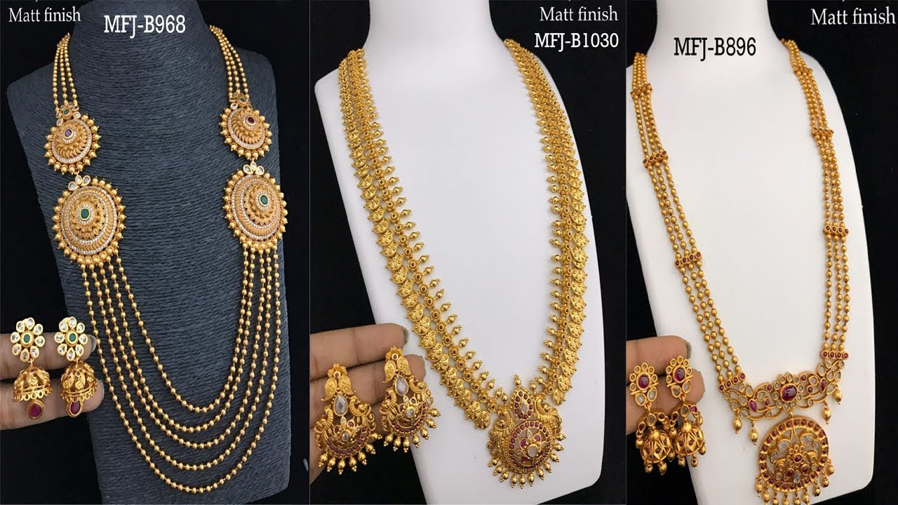 latest matt finish antique jewellery designs,top,collections,1gm gold ...