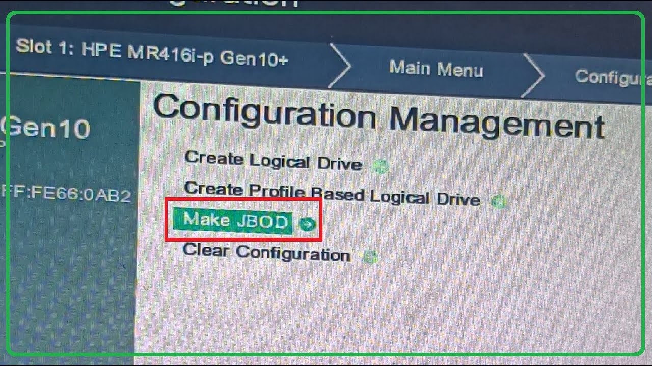 JBOD on Megaraid HPE server - YouTube