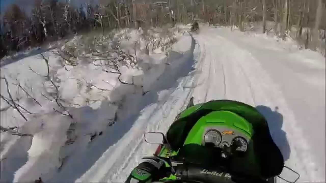 Snowmobiling Kahshe Lake Muskoka - GO PRO - YouTube