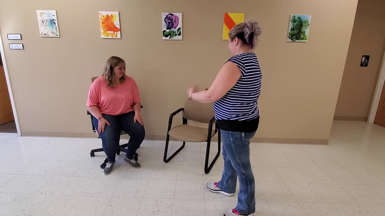 Gesture Prompt ABA Sitting down - YouTube