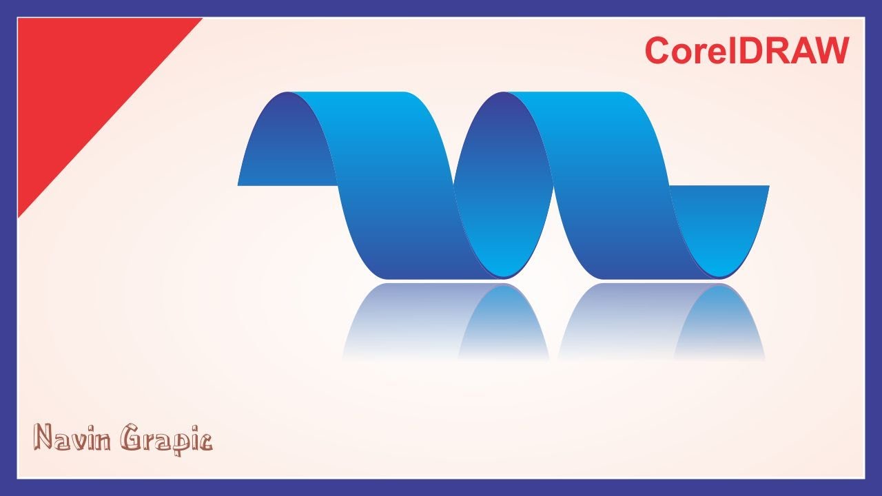 Swirl Ribbon Designing in Coreldraw || coreldraw Design | twisted ...
