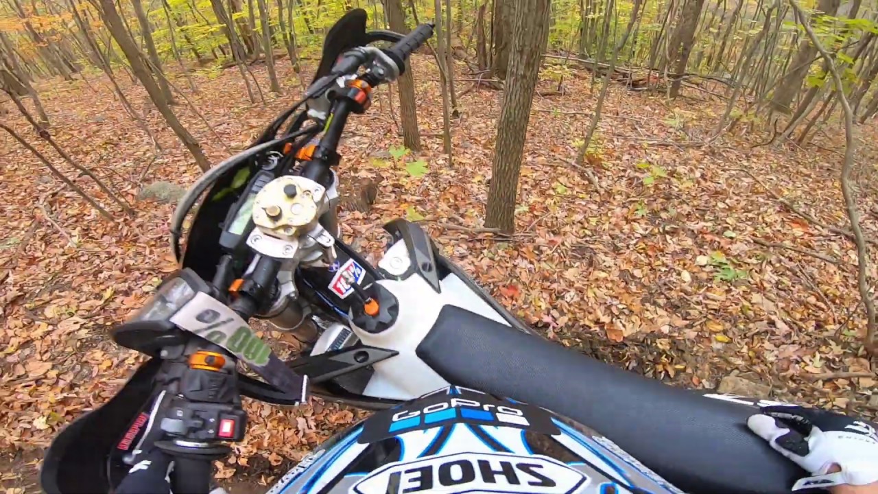 Smacked a tree on my KTM 500exc-f and broke my fender - YouTube