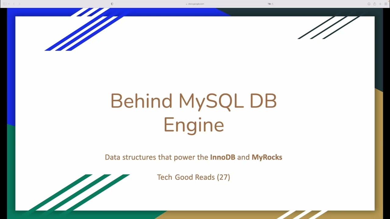 MySQL Storage Engine: data structures that power InnoDB and MyRocks - YouTube