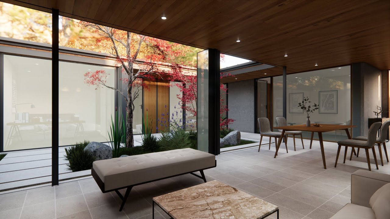 Shipping container house design 09:container house with a courtyard ...