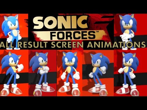 UPDATED | SONIC FORCES ALL RESULT SCREEN ANIMATIONS FROM E3 DEMO - YouTube
