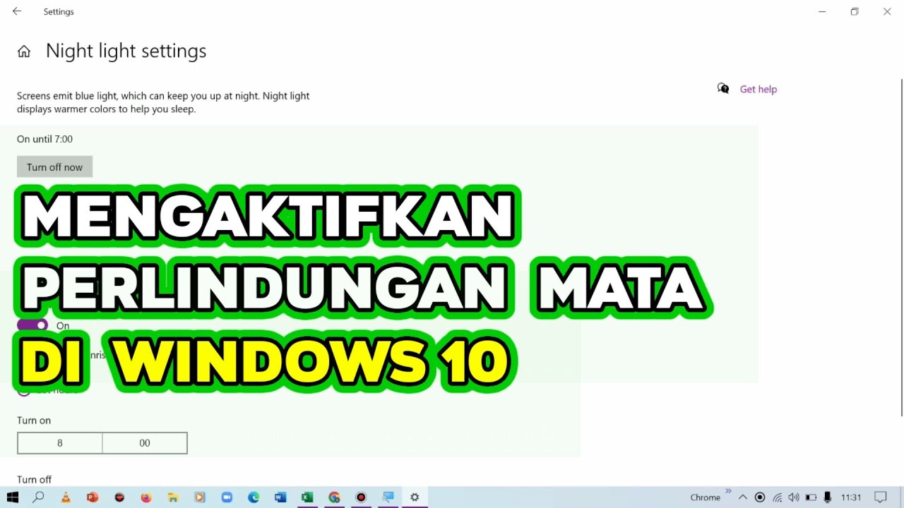 Cara Mengaktifkan Perlindungan Mata Pada Layar Laptop / Komputer Win 10 ...