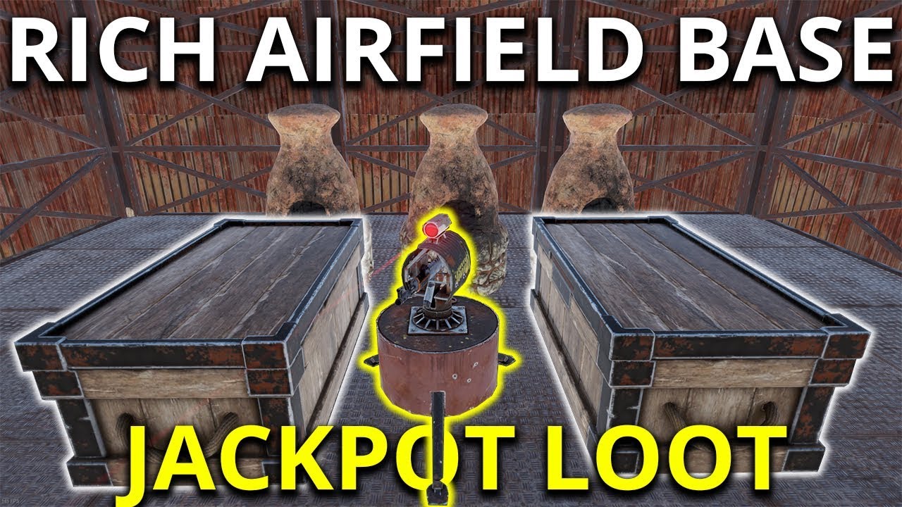 Crazy Rich Airfield Base! Loot Jackpot - Rust Solo Survival Gameplay ...