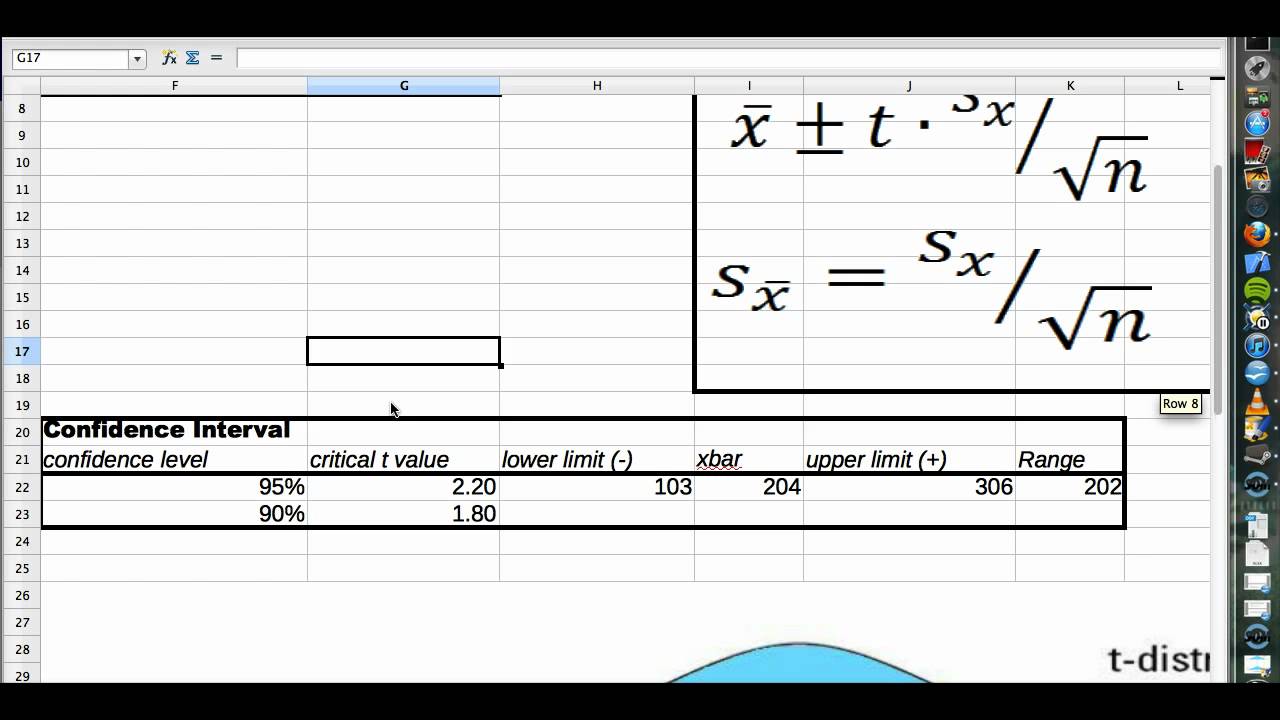 Basic statistics tutorial 41 Confidence intervals (t) - YouTube