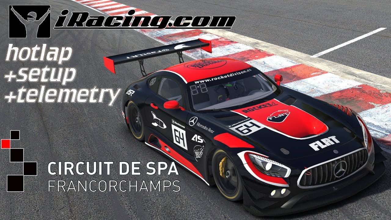 Iracing Hotlap // Spa Francorchamps // Mercedes GT3 // setup+telemetry ...