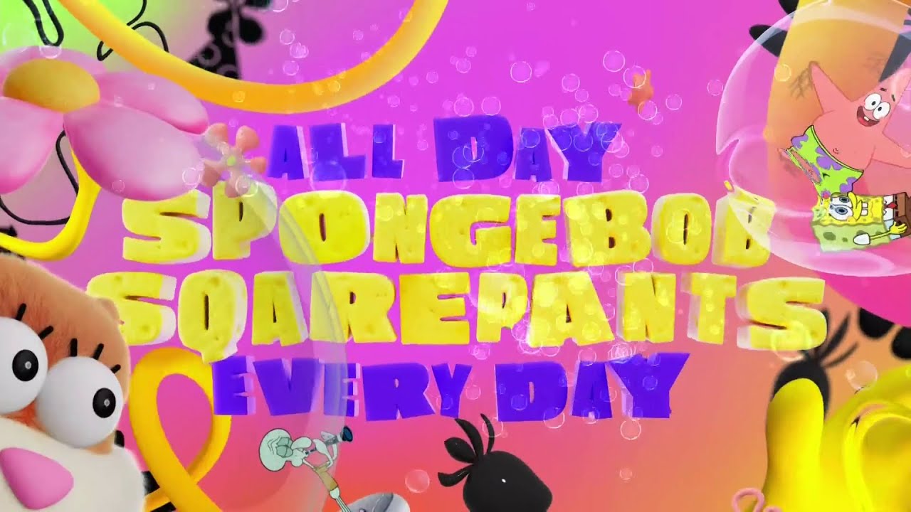 Non-Stop SpongeBob SquarePants all Day every Day on NickToons Promo ...
