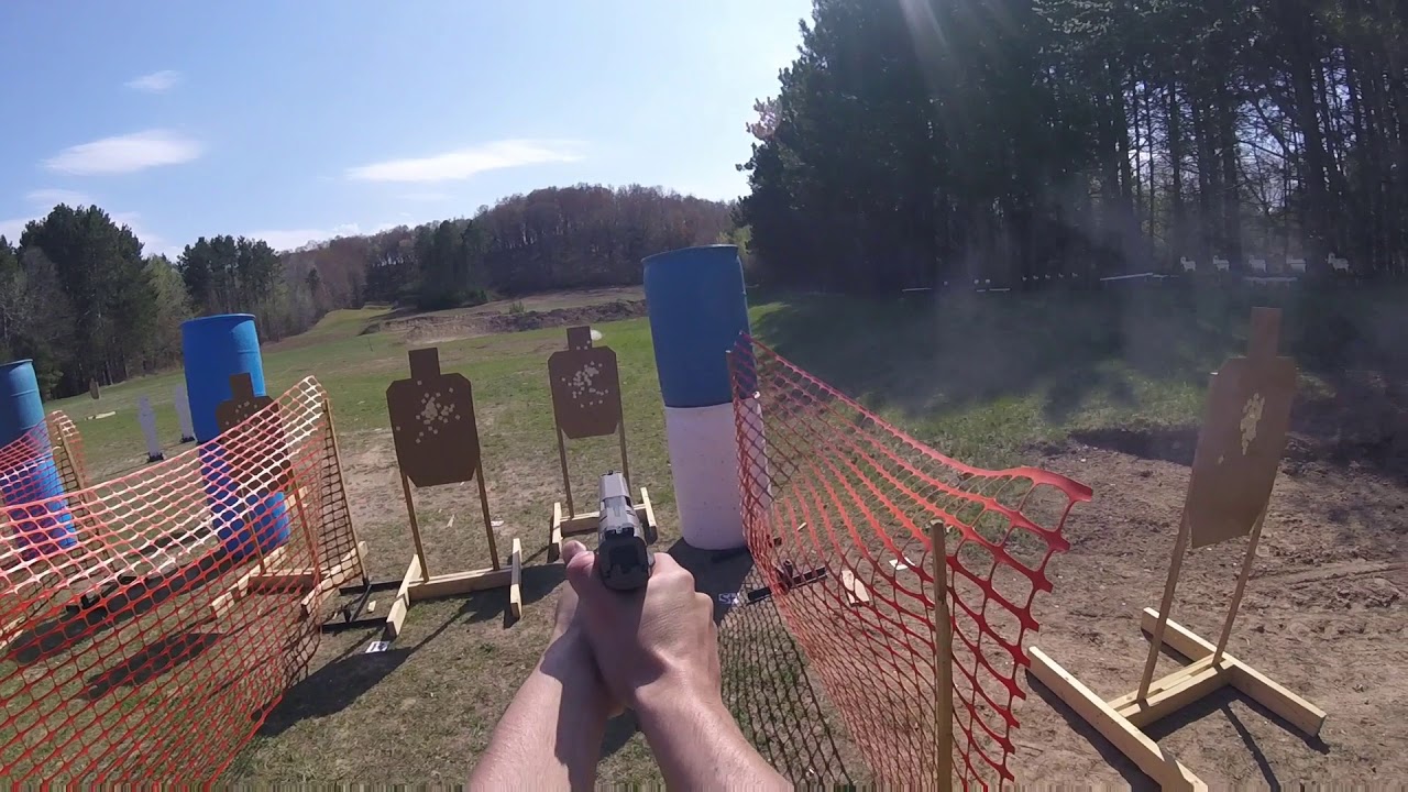 My first USPSA match | stage one of four (Simple Stage) - YouTube